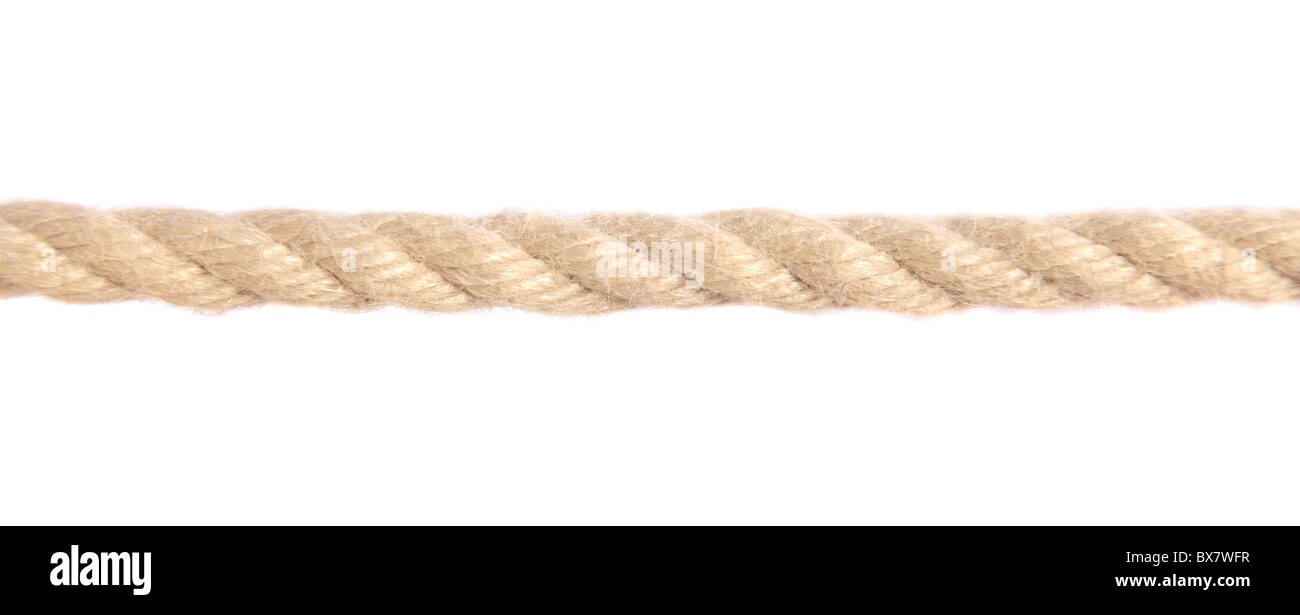 Standard hemp rope. All isolated on white background Stock Photo - Alamy