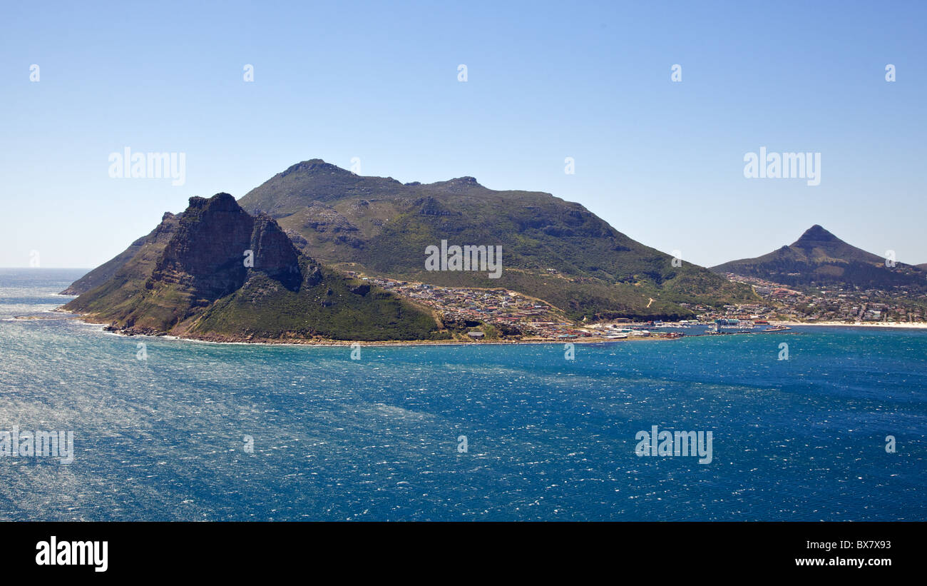 The Sentinel guarding the entrance to Hout Bay and its harbor, Cape ...