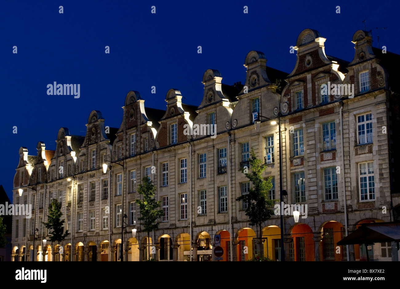 Arras Grand Place at night Stock Photo - Alamy