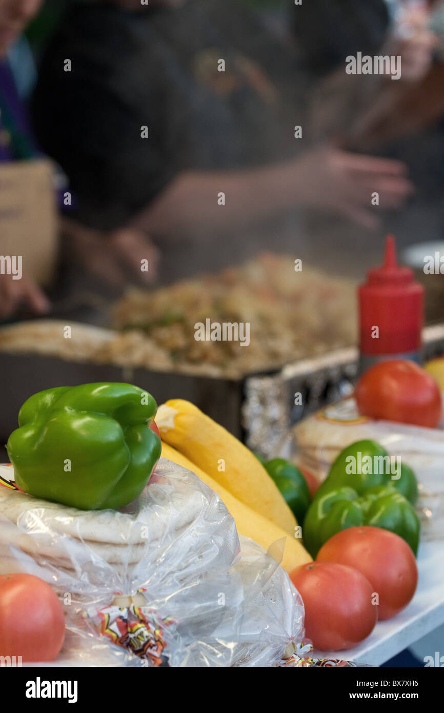Vegetables at a food stand Stock Photo - Alamy