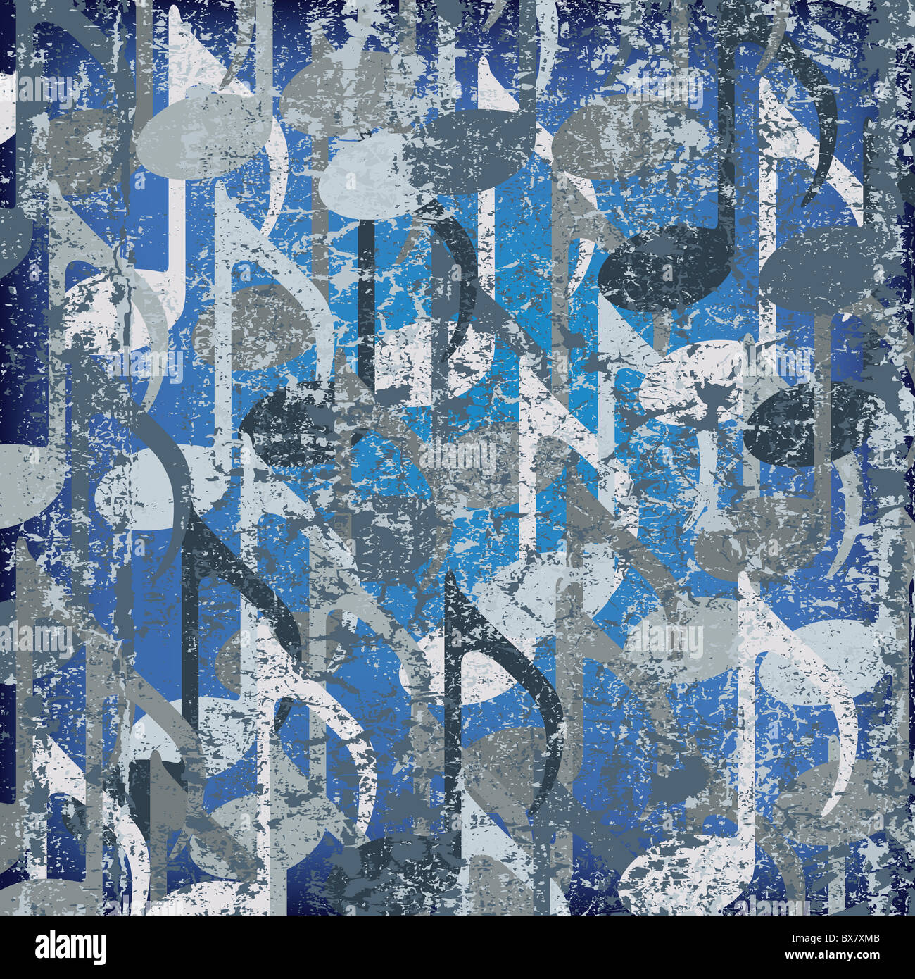 abstract cracked background blue musical note Stock Photo - Alamy