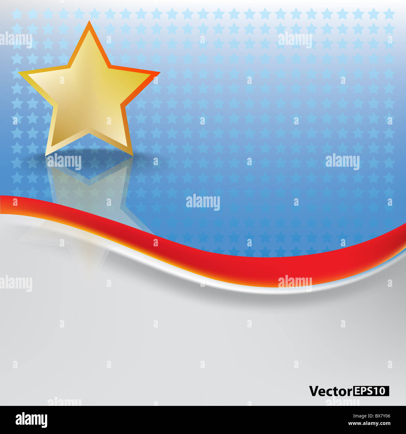 abstract background with gold star on blue Stock Photo - Alamy