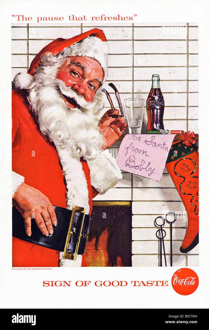 Coca cola santa advert hi-res stock photography and images - Alamy