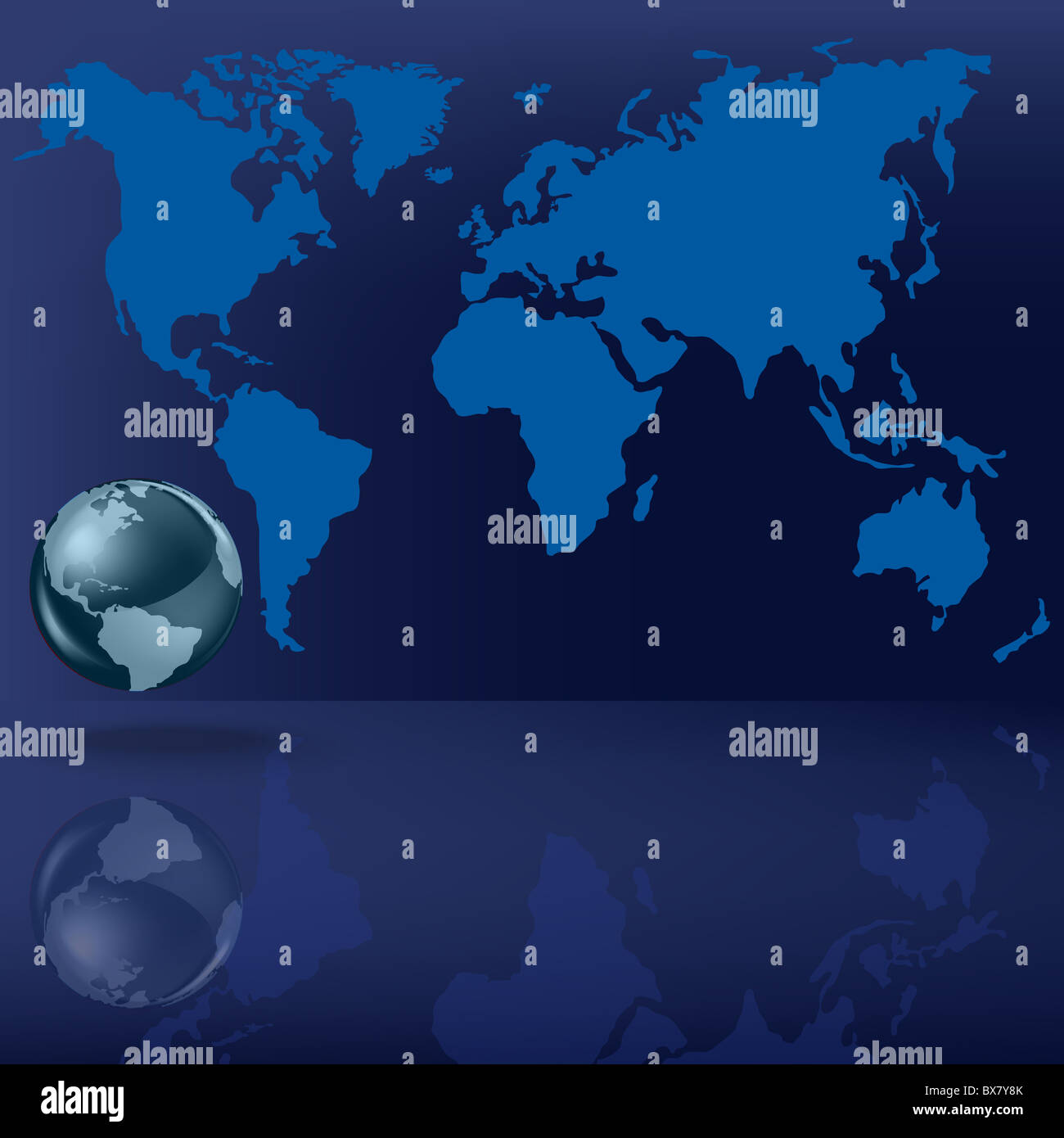 Abstract business background with earth map and globe Stock Photo - Alamy