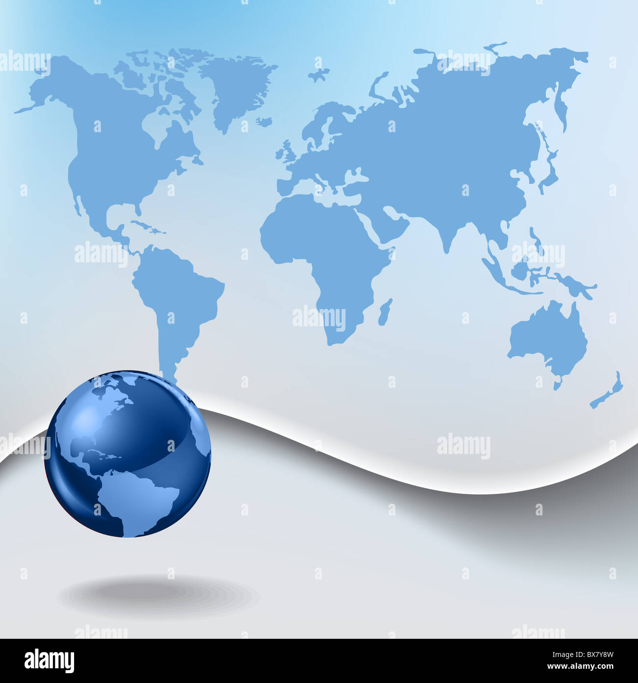 Abstract business background with globe and earth map Stock Photo - Alamy