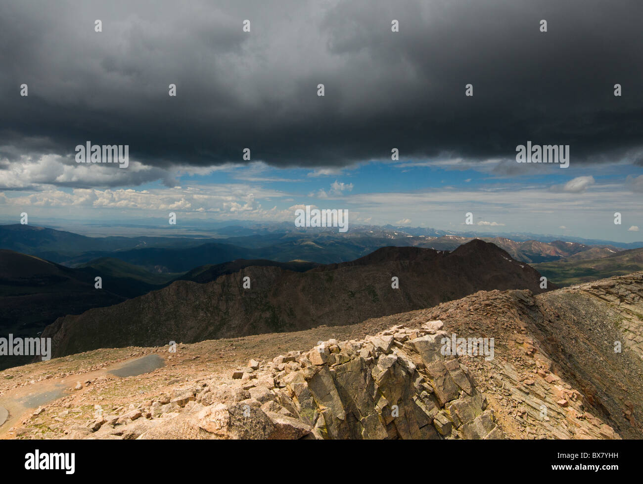 Scene from the top of mount Evens Colorado, USA Stock Photo - Alamy