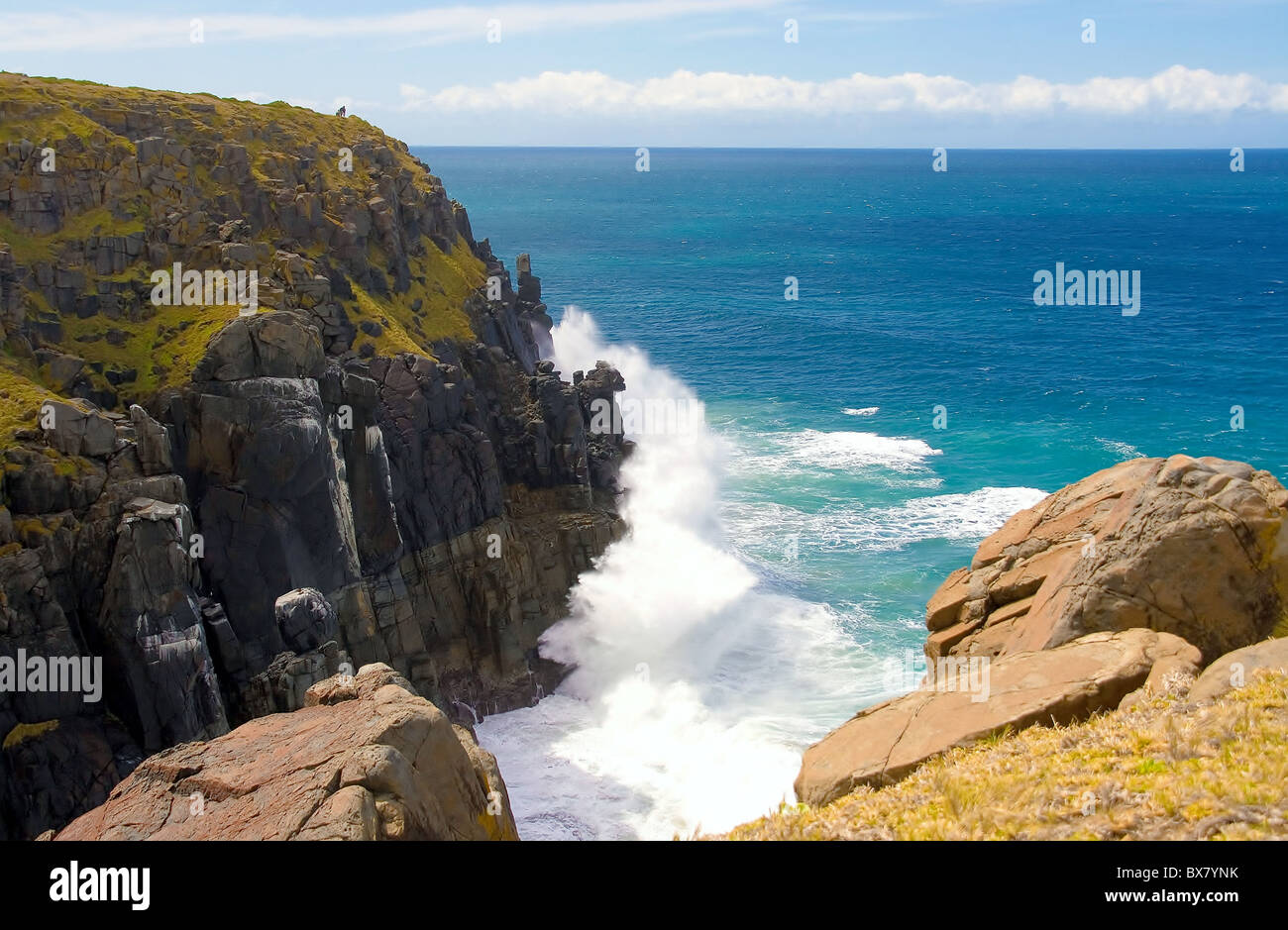 Cliffs at Morgan Bay Stock Photo - Alamy