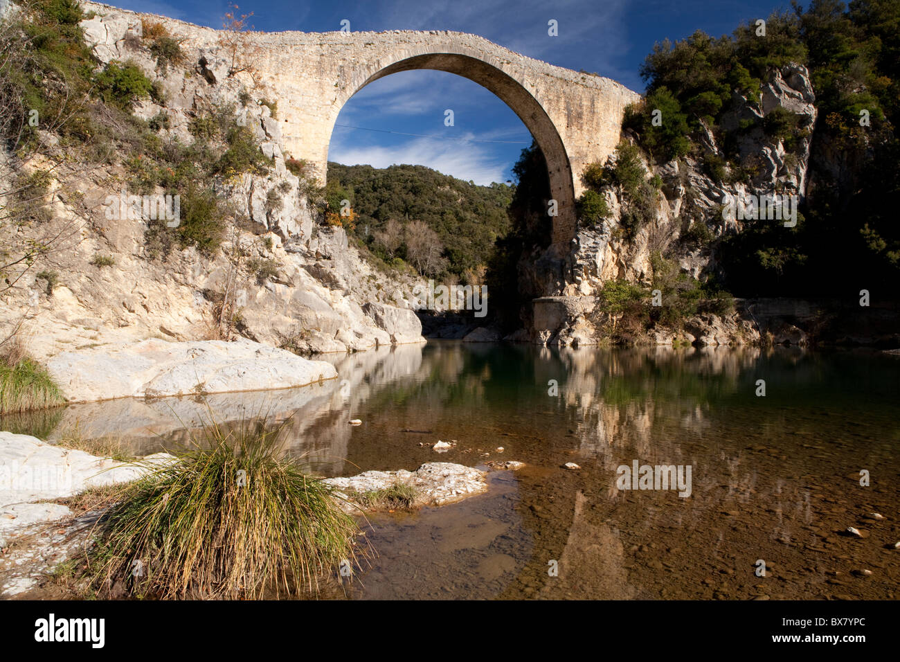 Bridge over Llierca River - 14th Century -, between Sadernes and ...