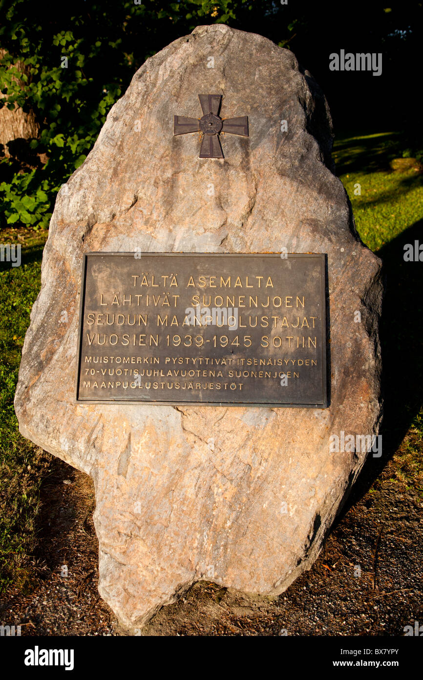 Small war memorial honoring the soldiers that went to the second world ...