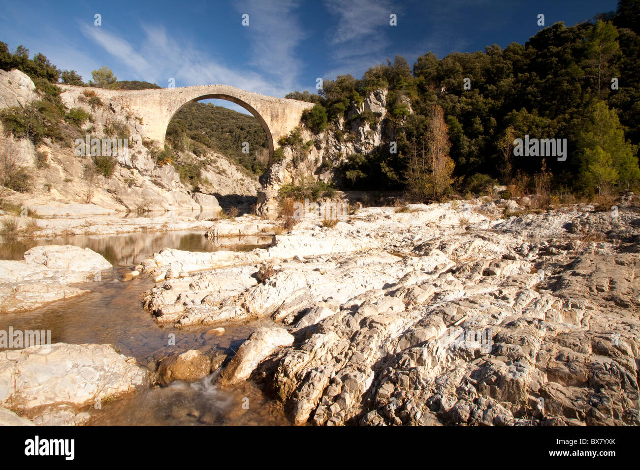 Bridge over Llierca River - 14th Century -, between Sadernes and ...