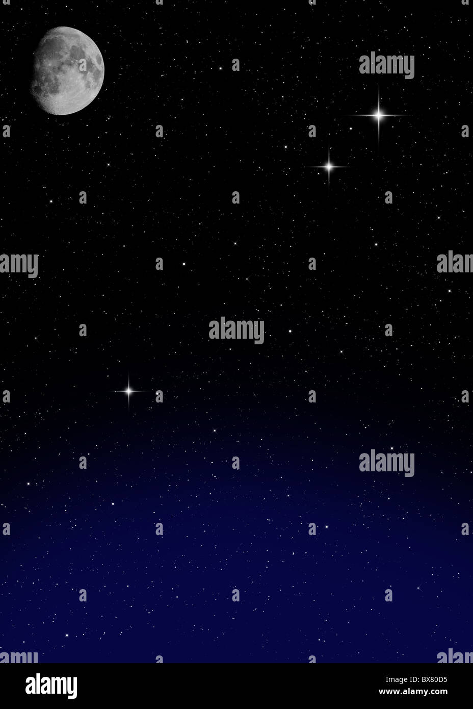 Stars and moon hi-res stock photography and images - Alamy