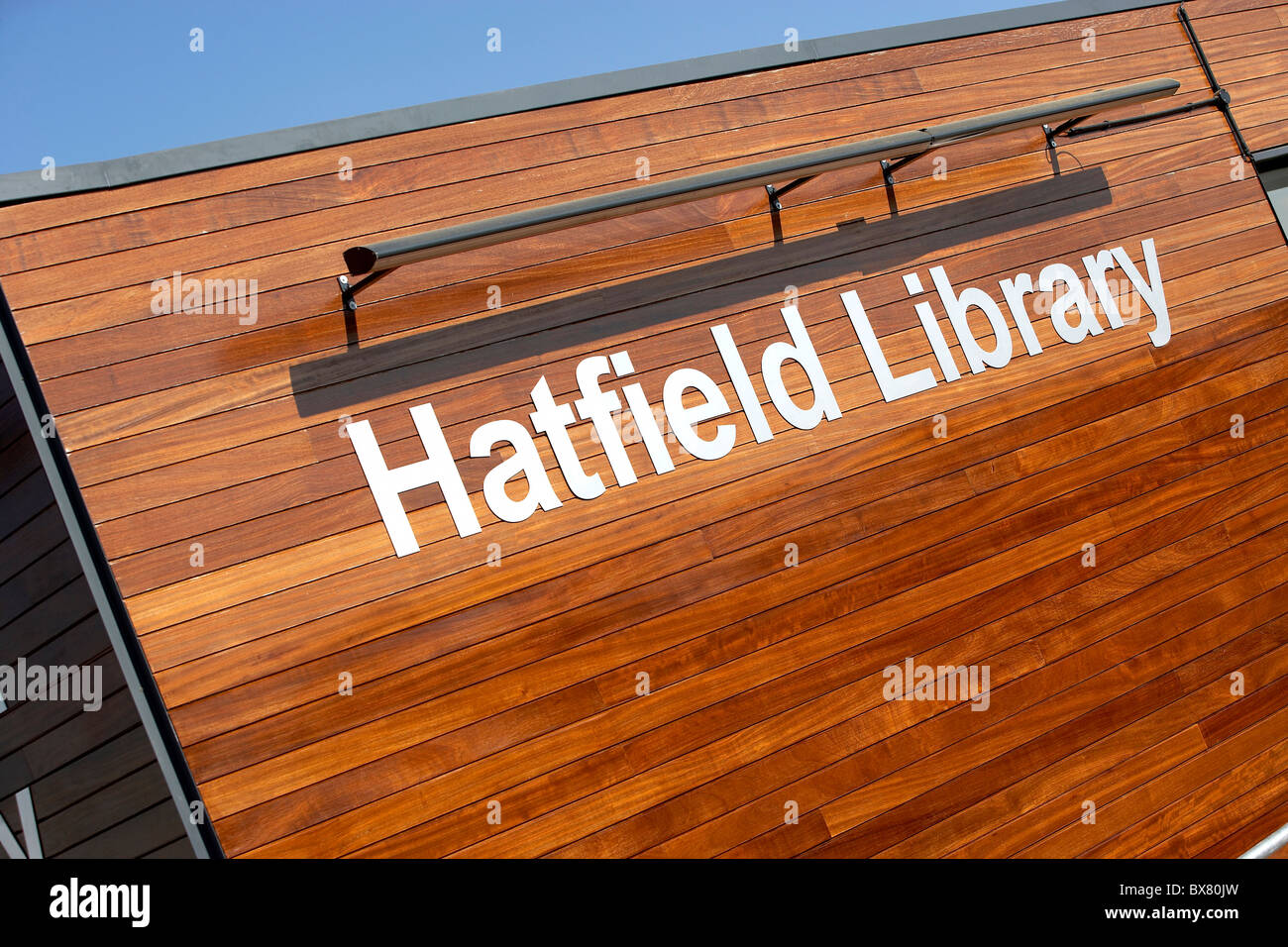 Hatfield Library sign Stock Photo - Alamy