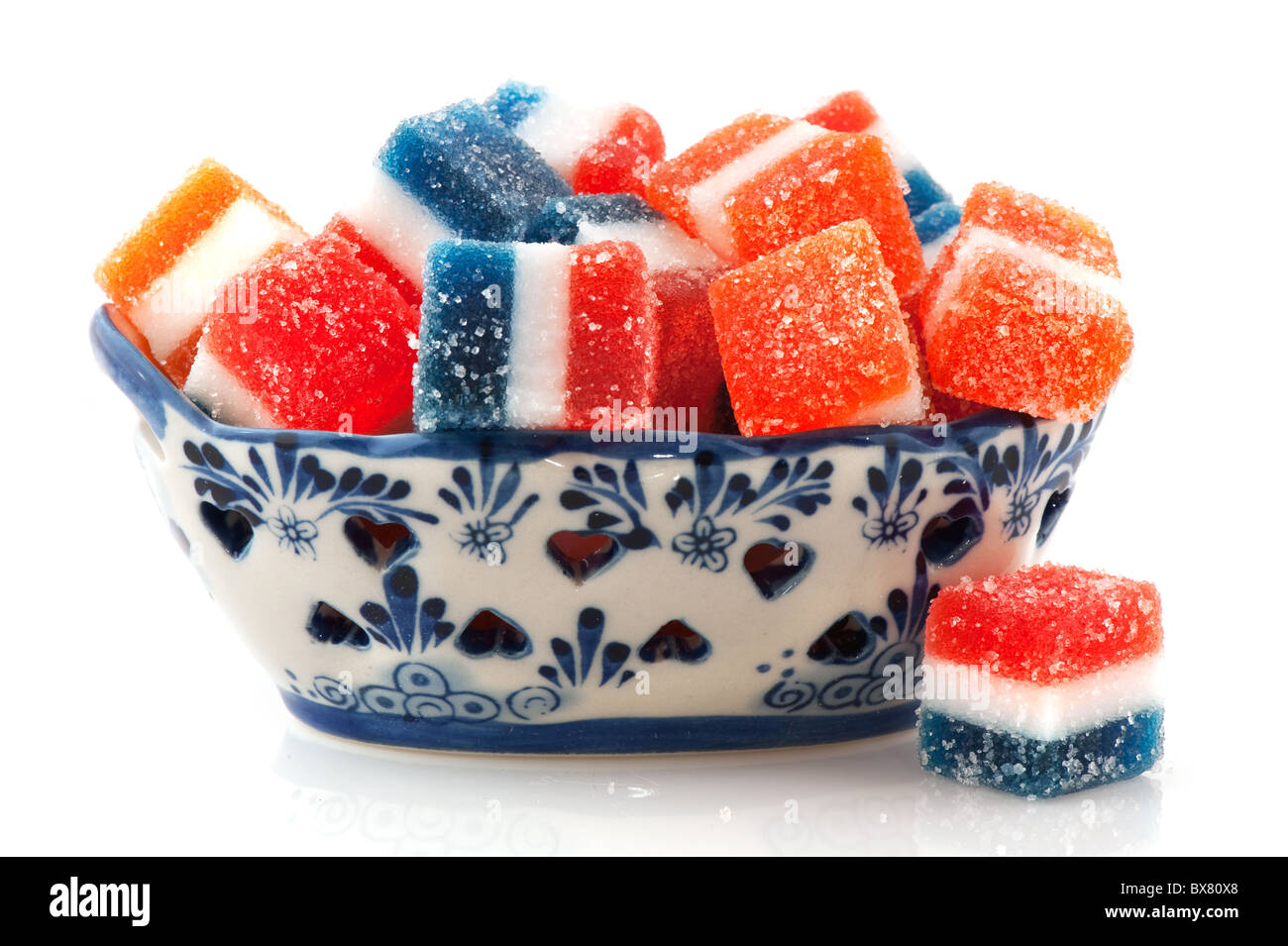 Traditional Dutch candy in colors of the flag Stock Photo - Alamy