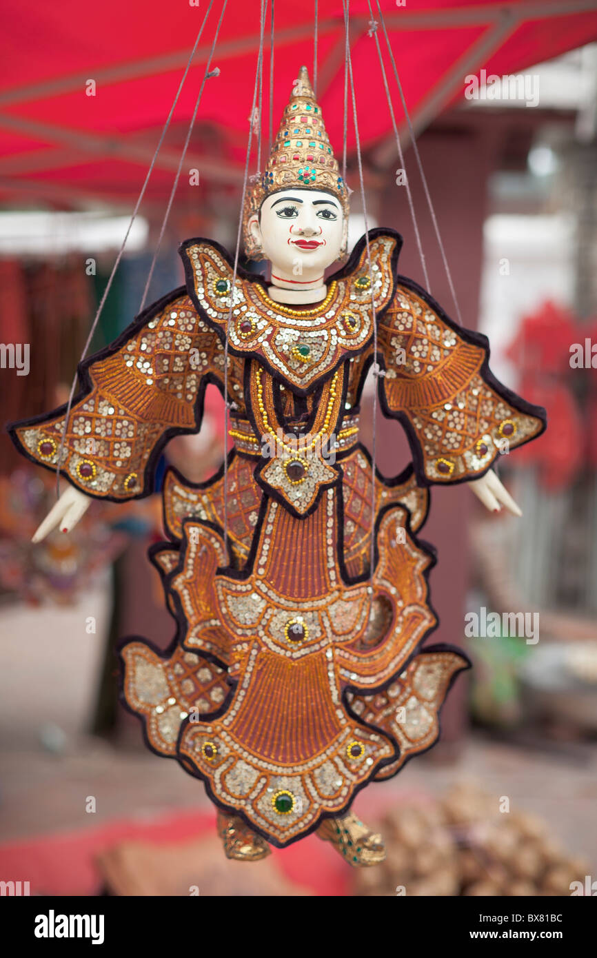 Demon Puppet on sale at the evening market in Luang Prabang, Laos Stock ...