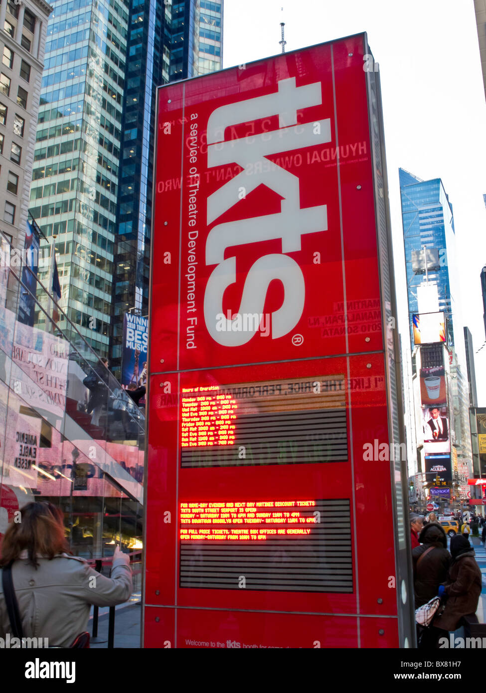 Tkts Discount Broadway Tickets, in Duffy Square at Times Square, NYC ...
