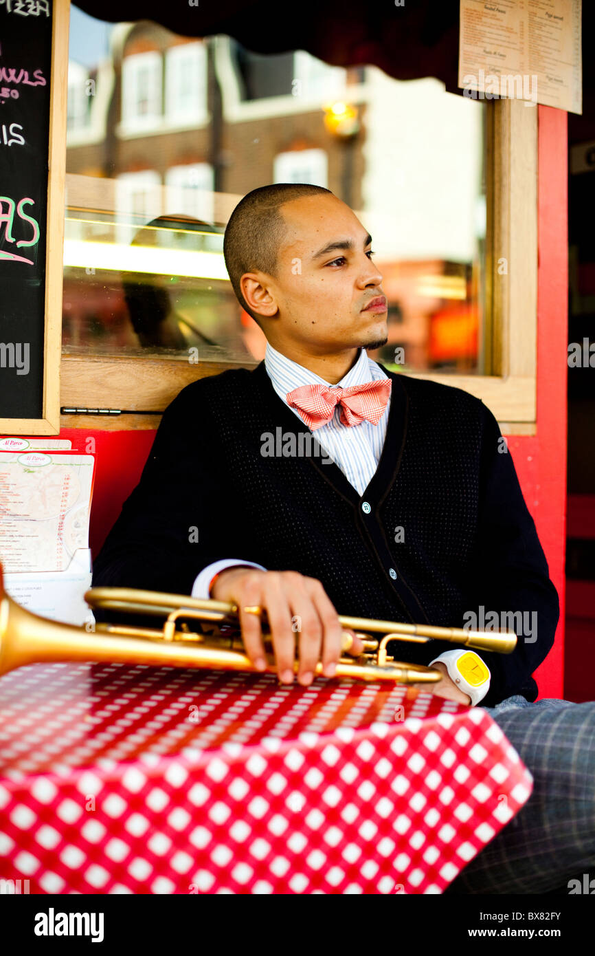 young jazz trumpeter Jay Phelps Stock Photo - Alamy