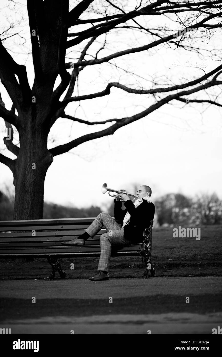 young jazz trumpeter Jay Phelps Stock Photo - Alamy