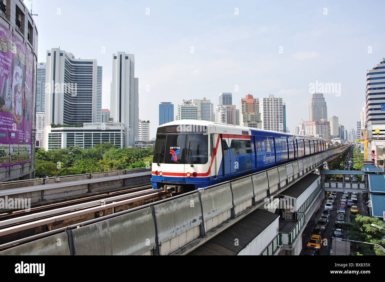 Skytrain BTS Phrong Phong Station, Khlong Toei District, Bangkok ...