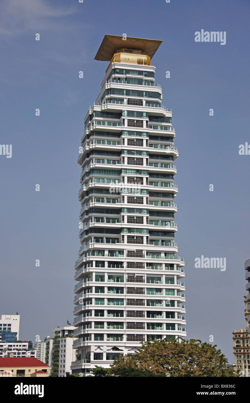 Modern apartment building, Khlong Toei District, Bangkok, Thailand ...