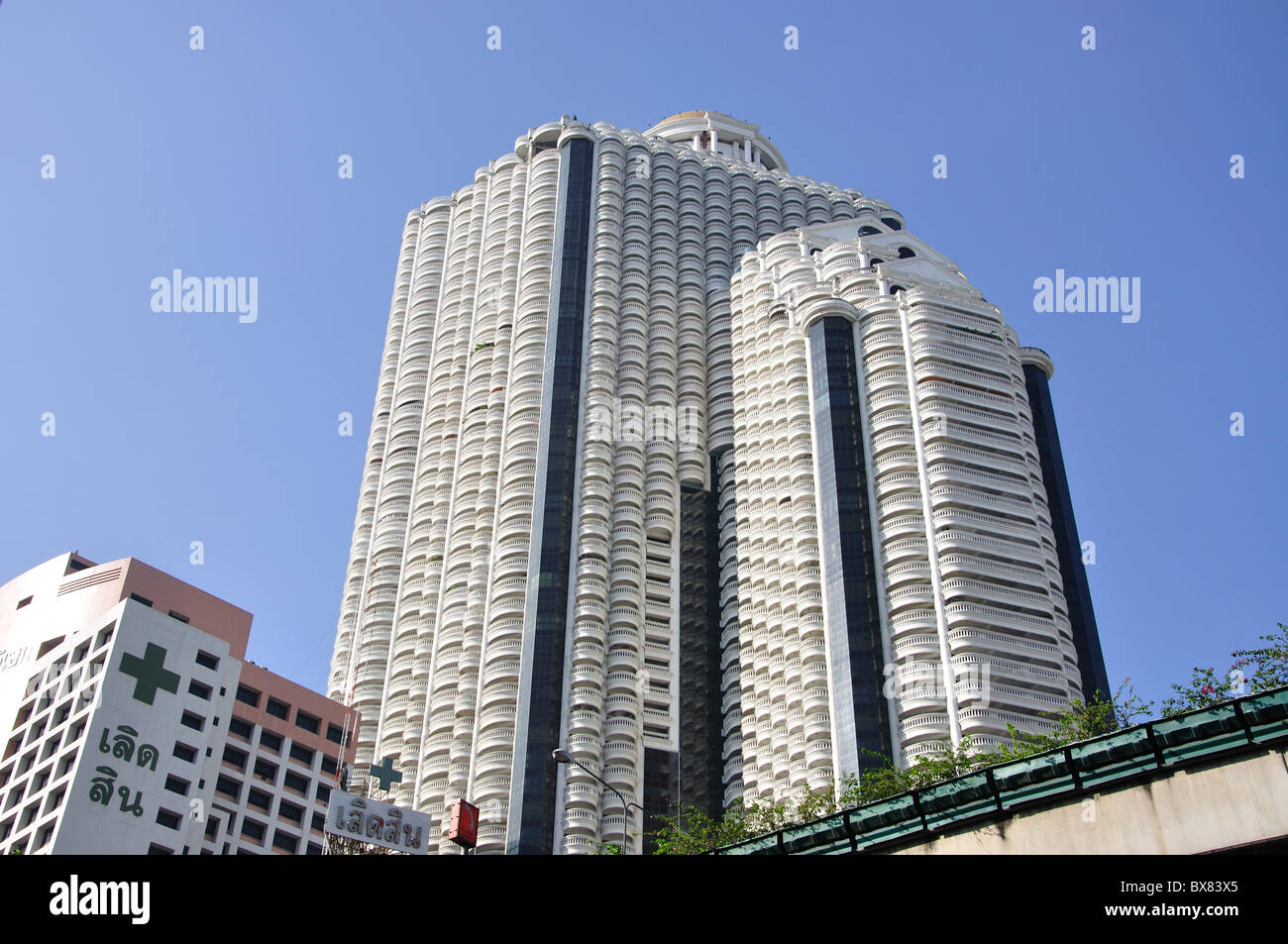 Apartment building, Silom, Bang Rak District, Bangkok, Thailand Stock ...