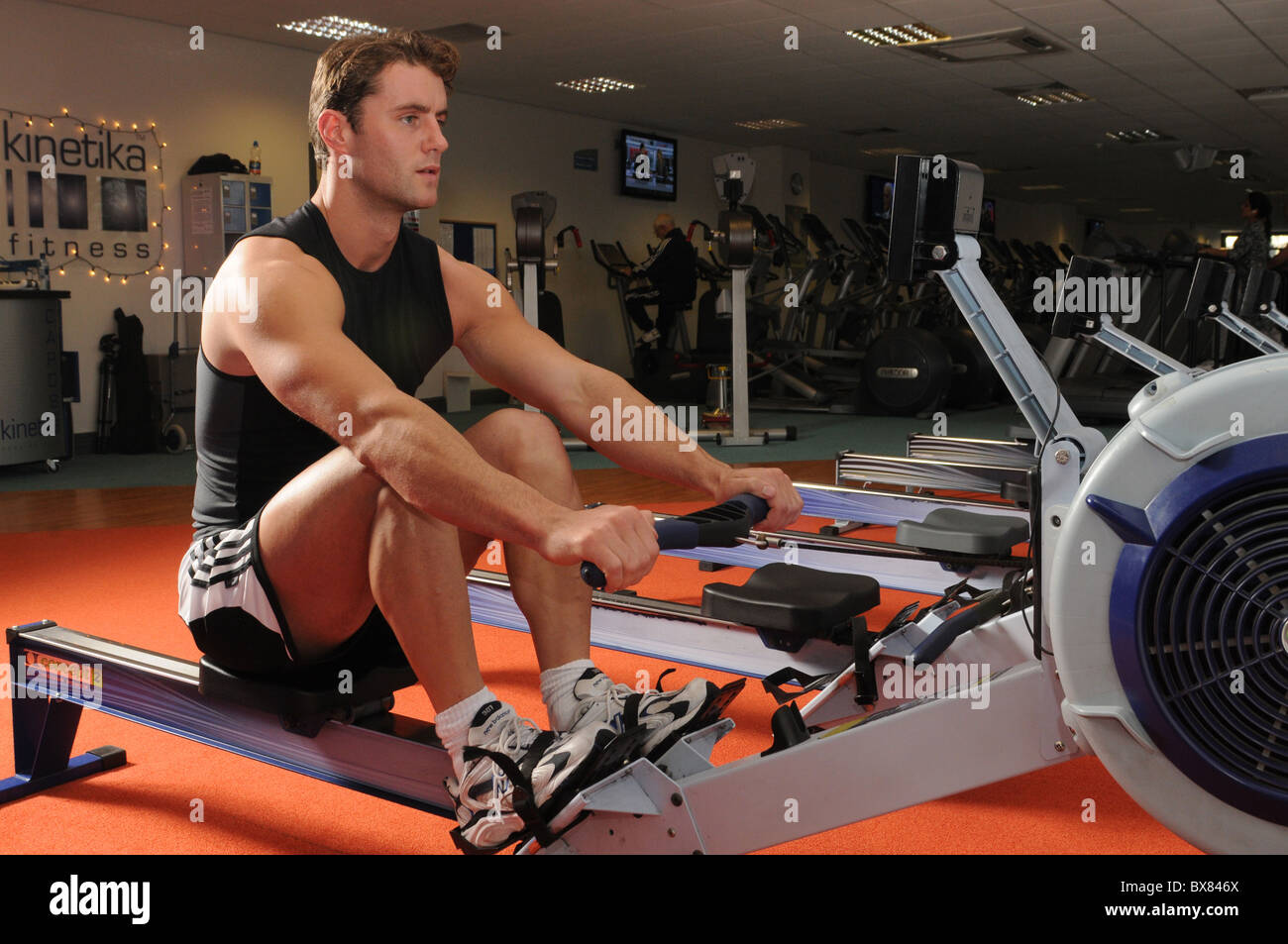 male weight training gym Stock Photo - Alamy