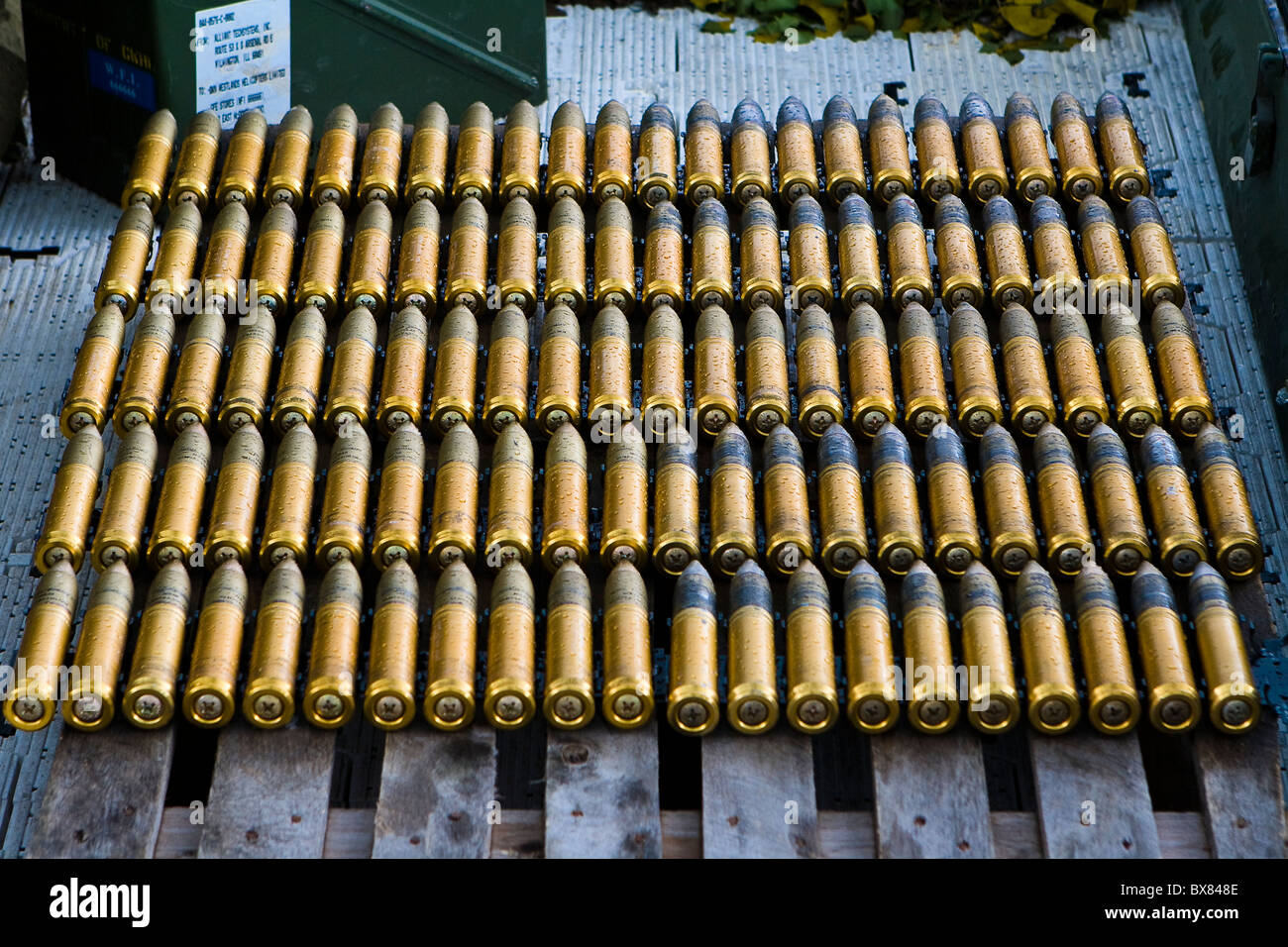 Apache helicopter ammunitions Stock Photo - Alamy