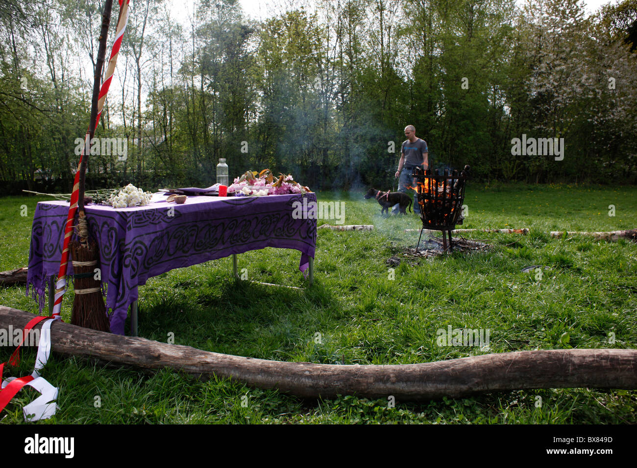 Pagans following the Wiccan path gather at Reddish Vale Country Park in ...