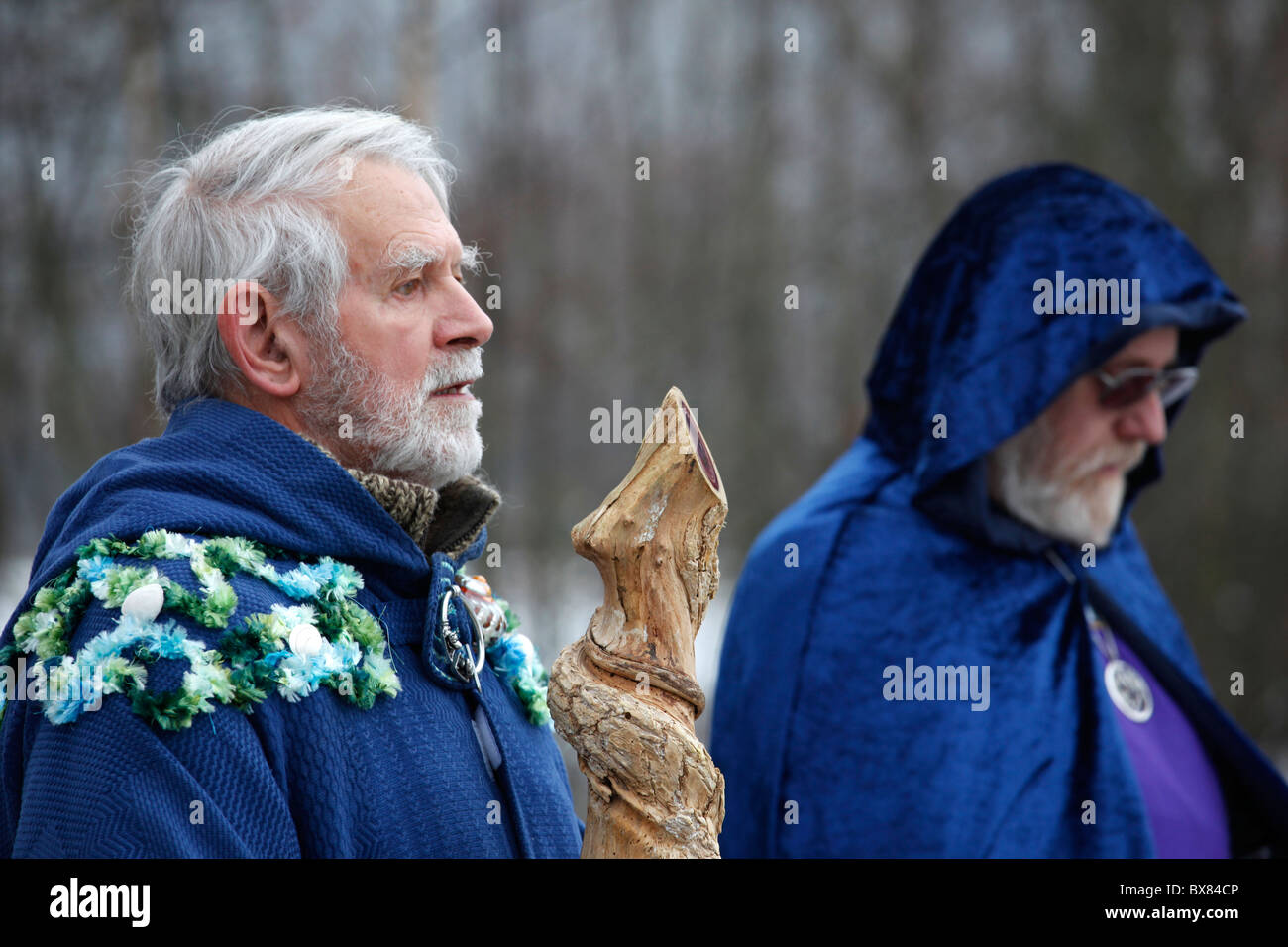 Druids perform a ritual to celebrate the power of mistletoe at the ...