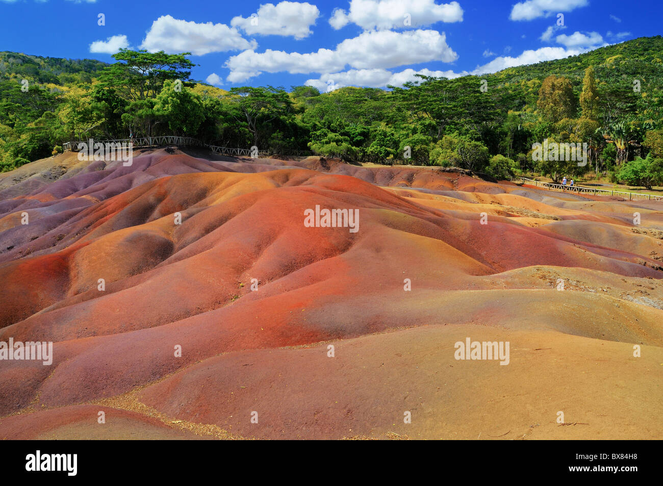 The world famous Terres des Sept Coleurs (Seven Colored Earth) in ...