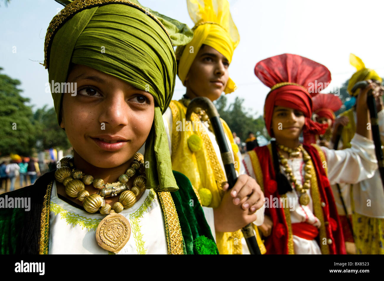 Punjabi Bhangra dancers in action Stock Photo - Alamy