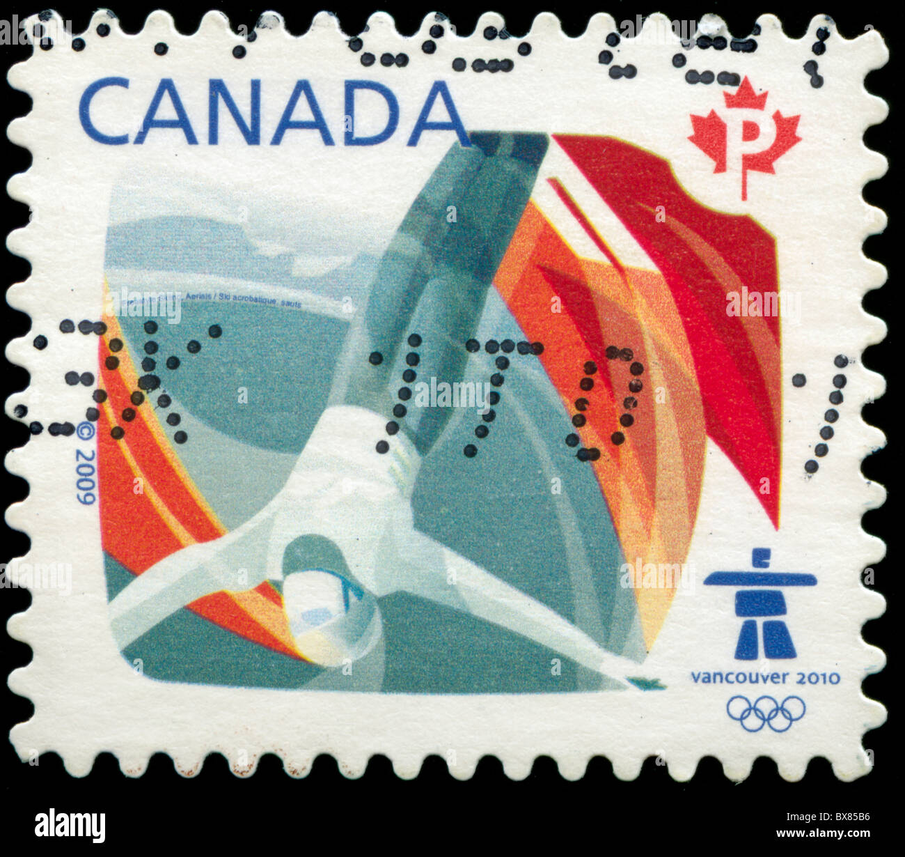 Canadian postage stamp from 2009 commemorating the Olympic games at ...