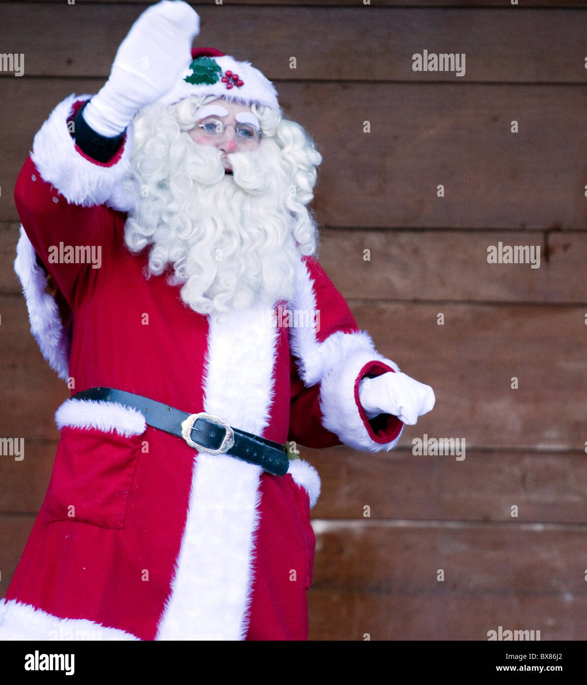 Santa Claus Waving Stock Photo - Alamy