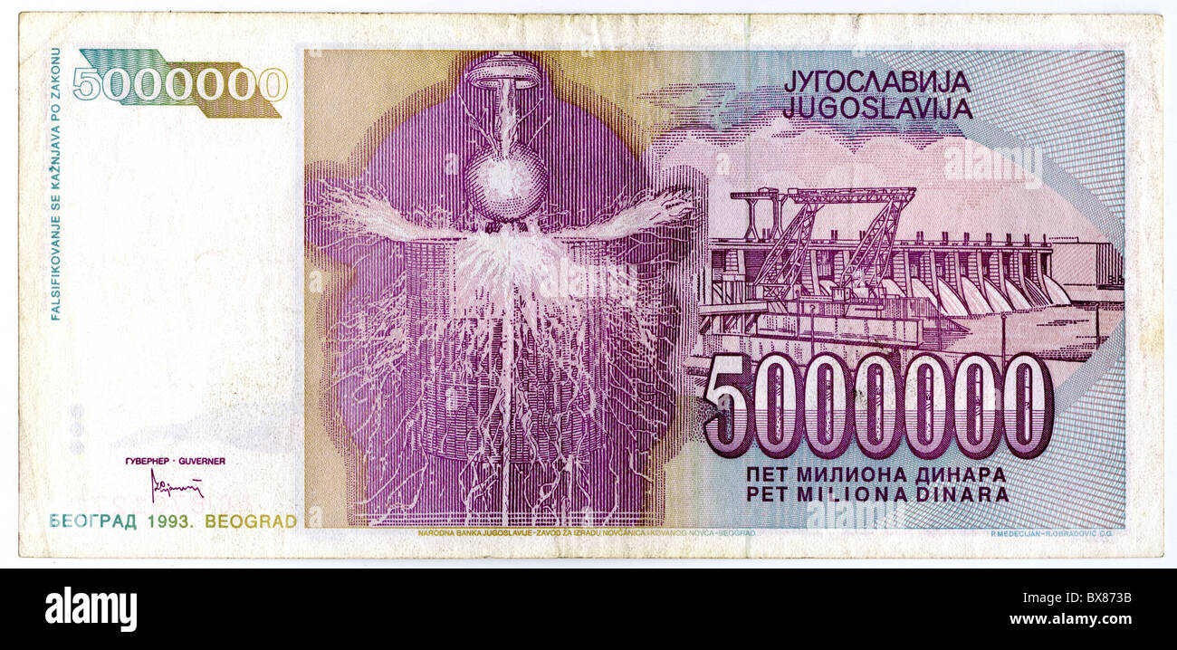 Banknote of yugoslavia hi-res stock photography and images - Alamy