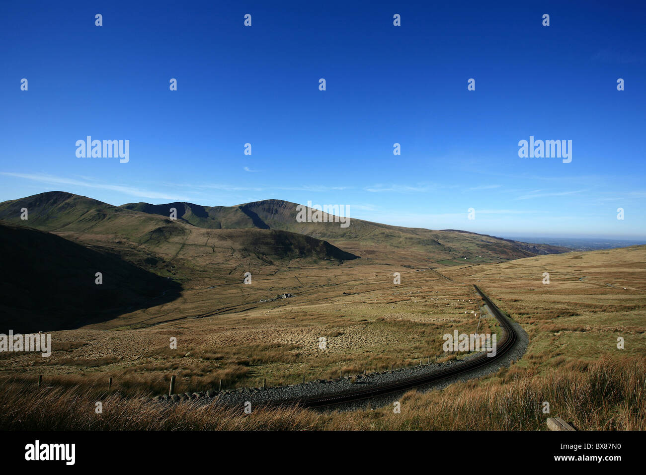 snowdonia mountain railway Stock Photo - Alamy
