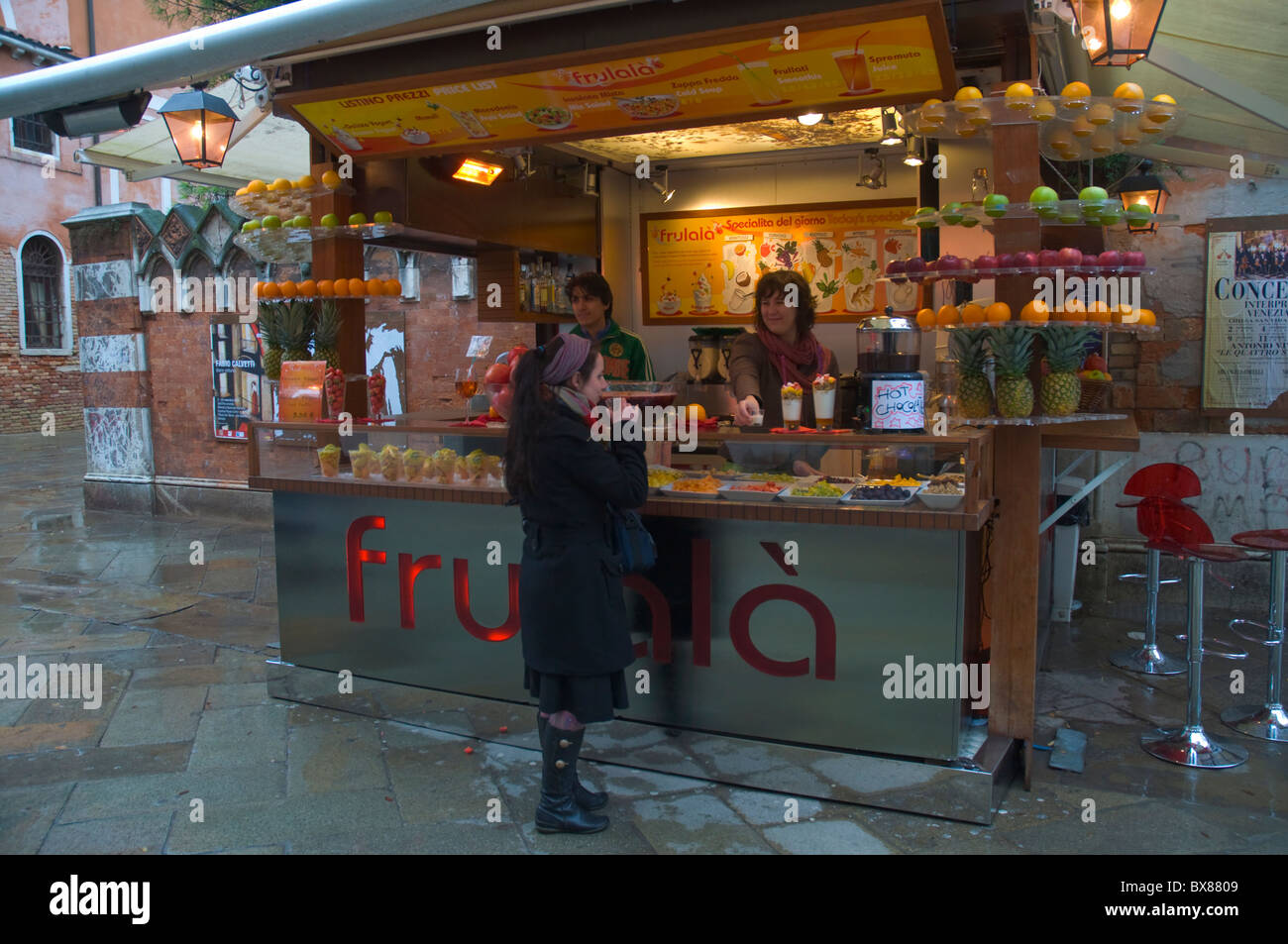 Beverage stall Cannaregio district Venice Italy Europe Stock Photo - Alamy