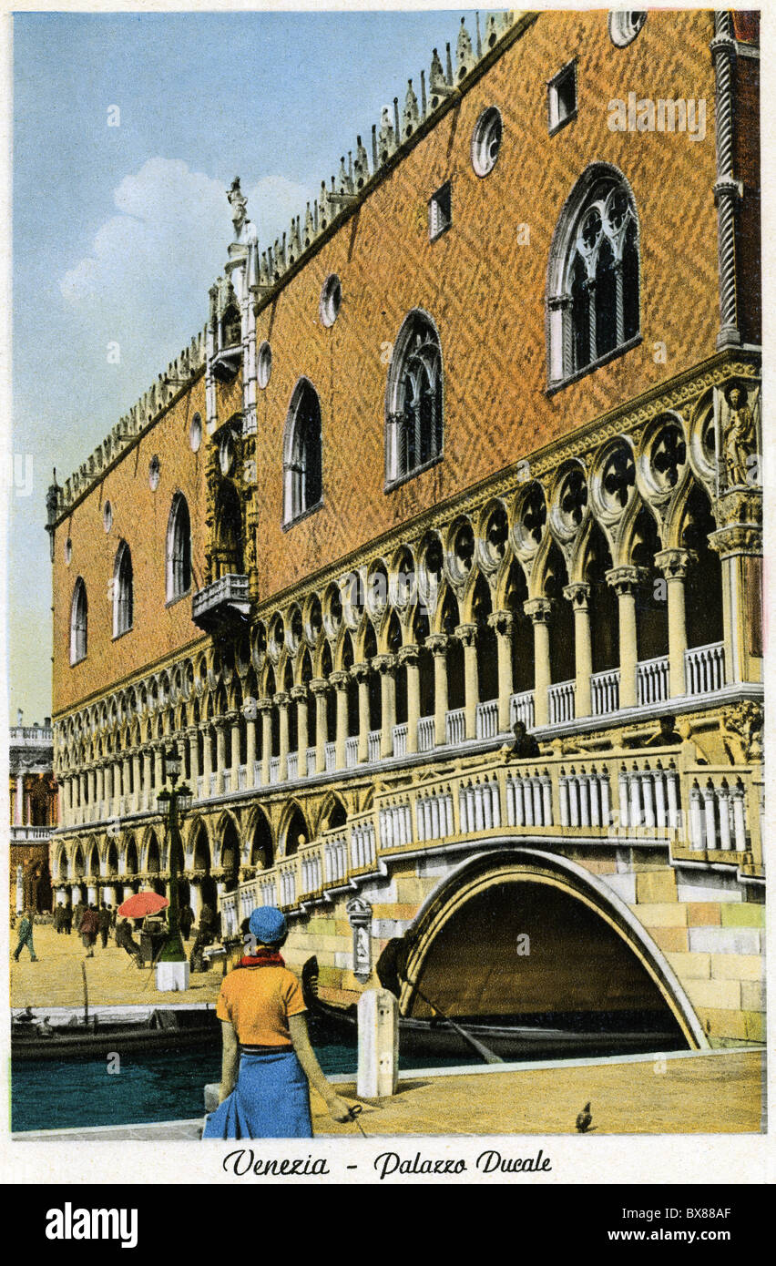 geography / travel, Italy, Venice, castles, Doge's Palace (Palazzo ...