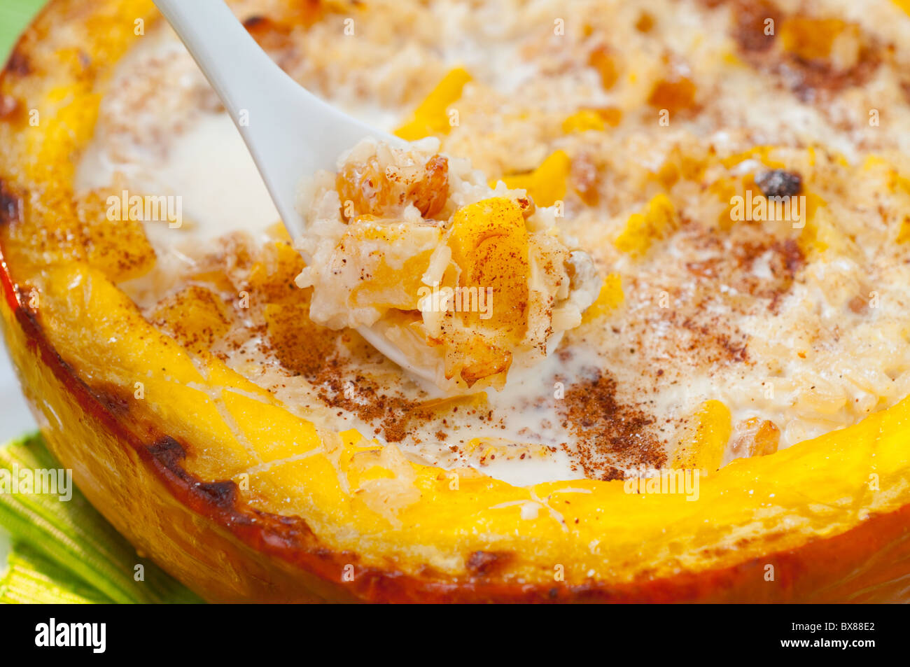 rice porridge baked in a pumpkin Stock Photo - Alamy