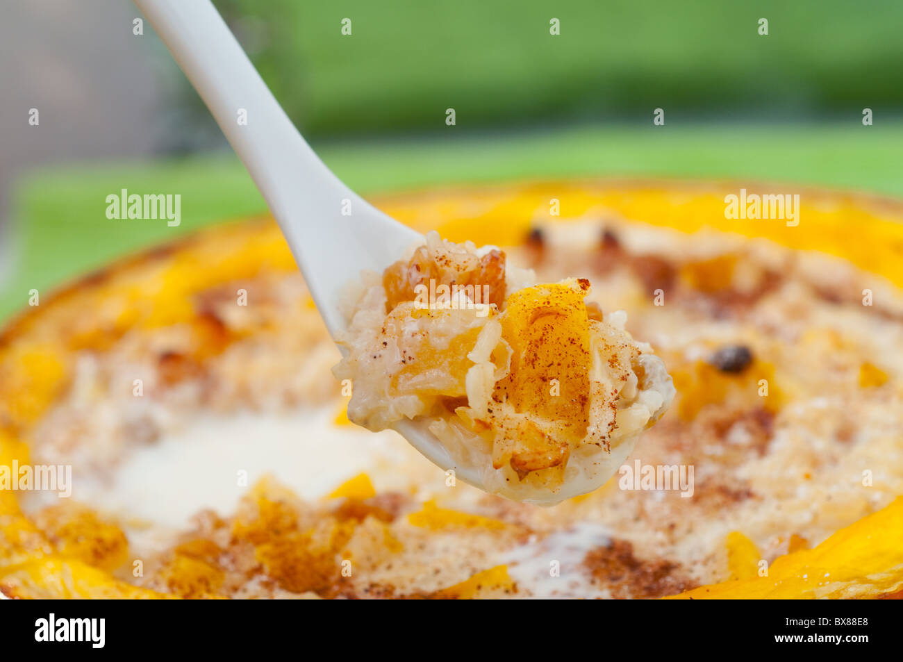 rice porridge baked in a pumpkin Stock Photo - Alamy