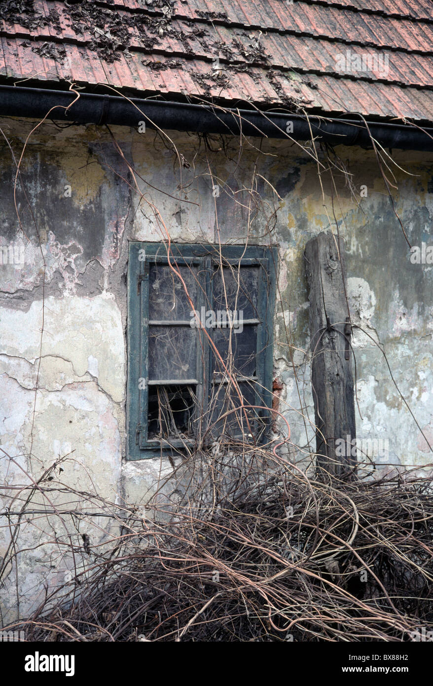 Old ruined wooden window and wall Stock Photo - Alamy