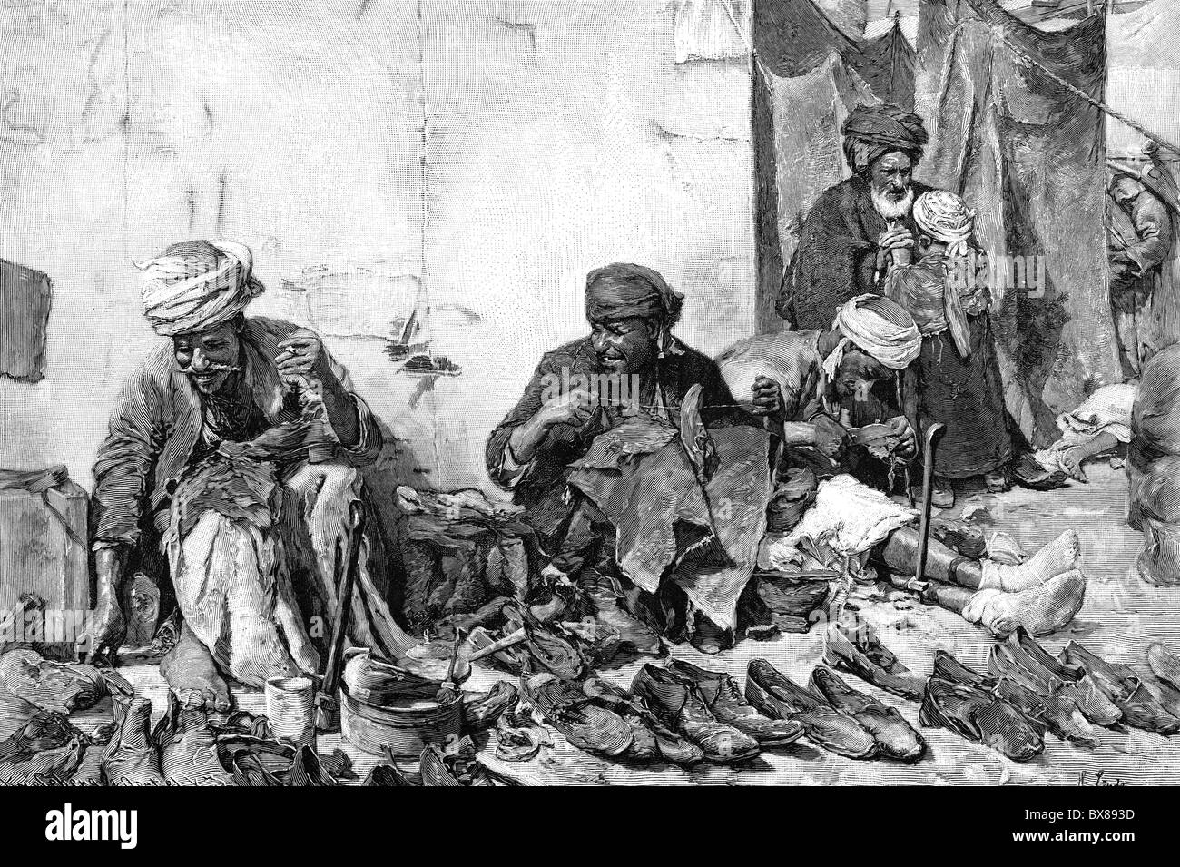 North africa shoemaker hi-res stock photography and images - Alamy