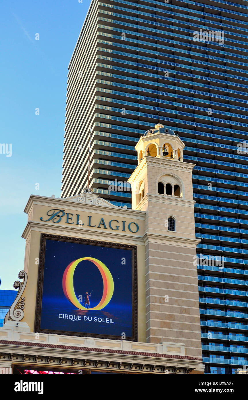 Bellagio hotel and Cosmopolitan building Stock Photo - Alamy