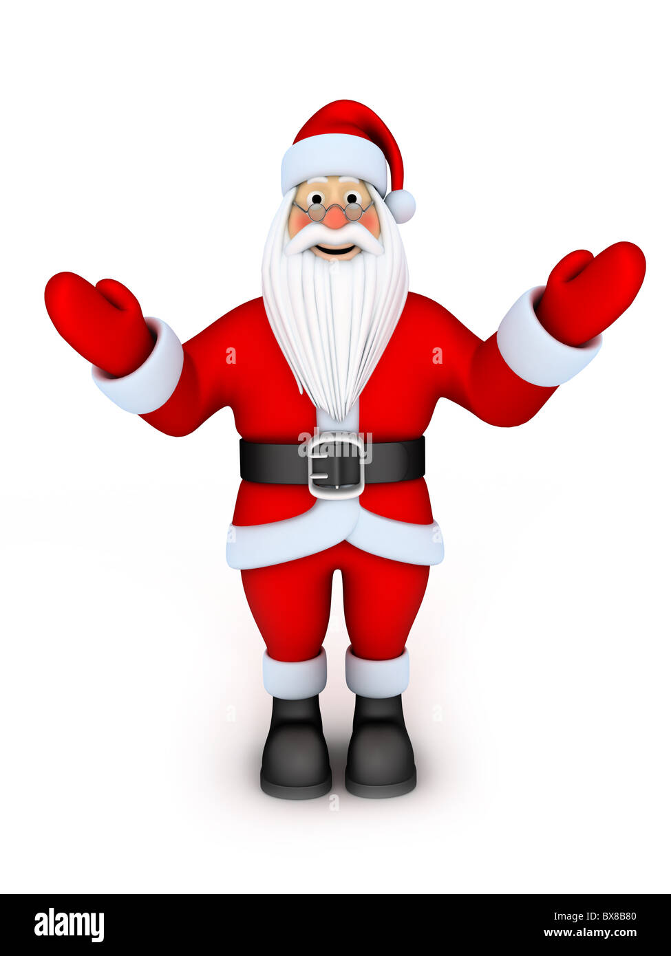 Happy santa claus (done in 3d, isolated Stock Photo - Alamy