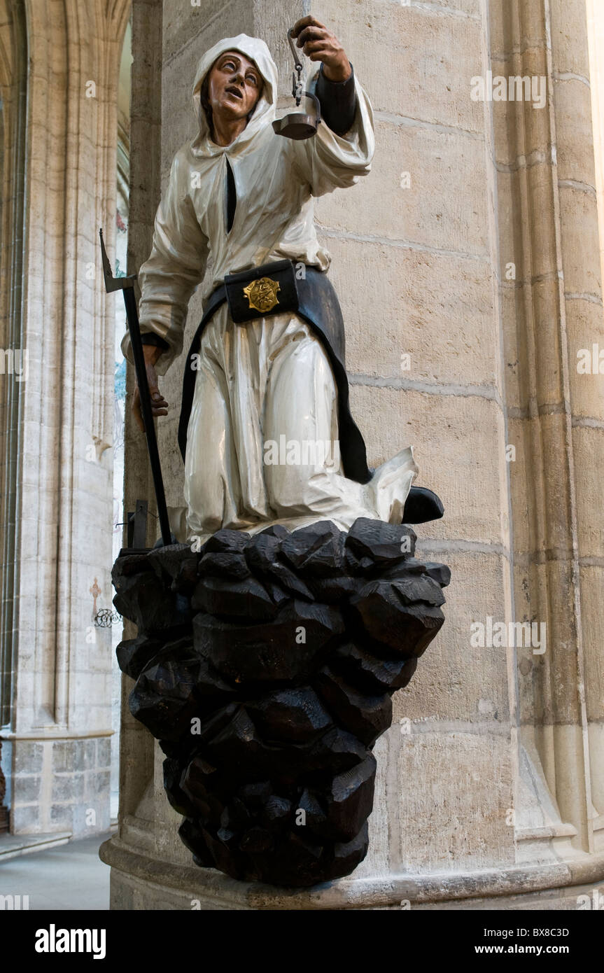 Sculpture in St. Barbara Church, Kutna Hora, Czech Republic Stock Photo ...