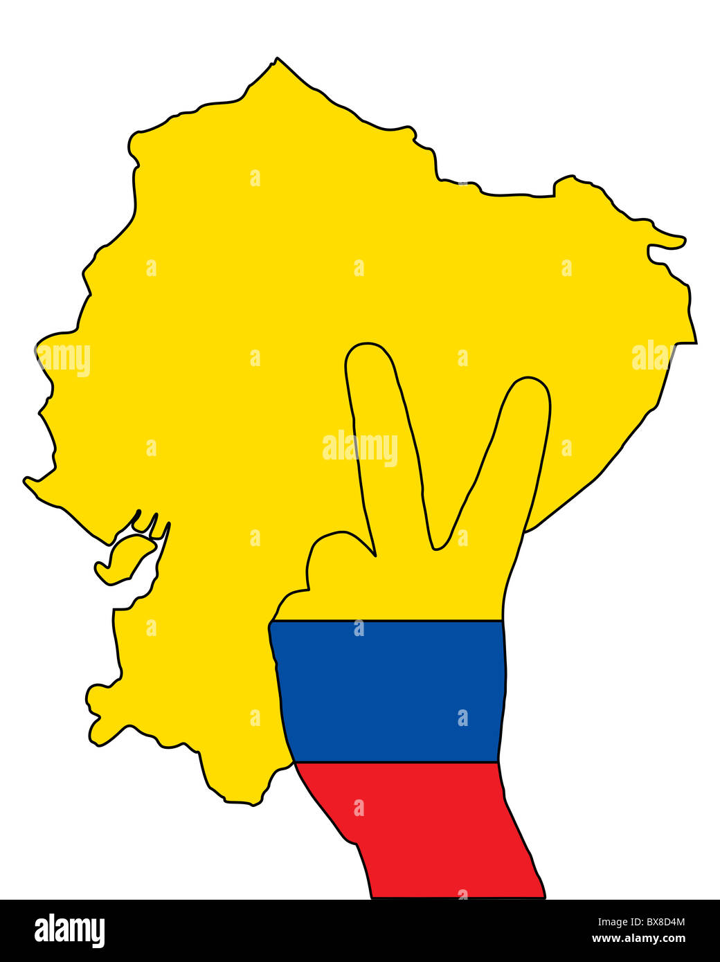 Ecuador hand signal Stock Photo - Alamy
