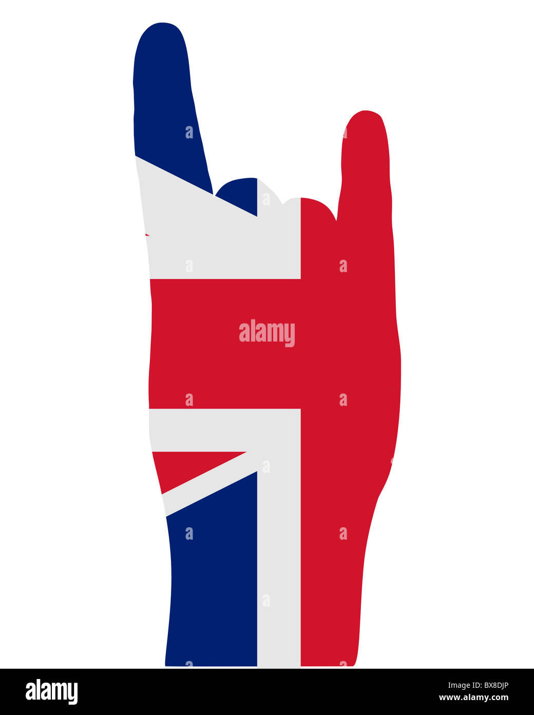 British finger signal Stock Photo - Alamy