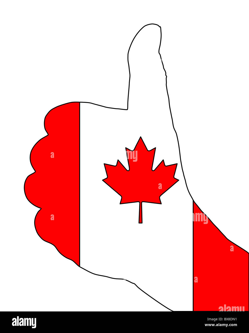 Canadian finger signal Stock Photo - Alamy