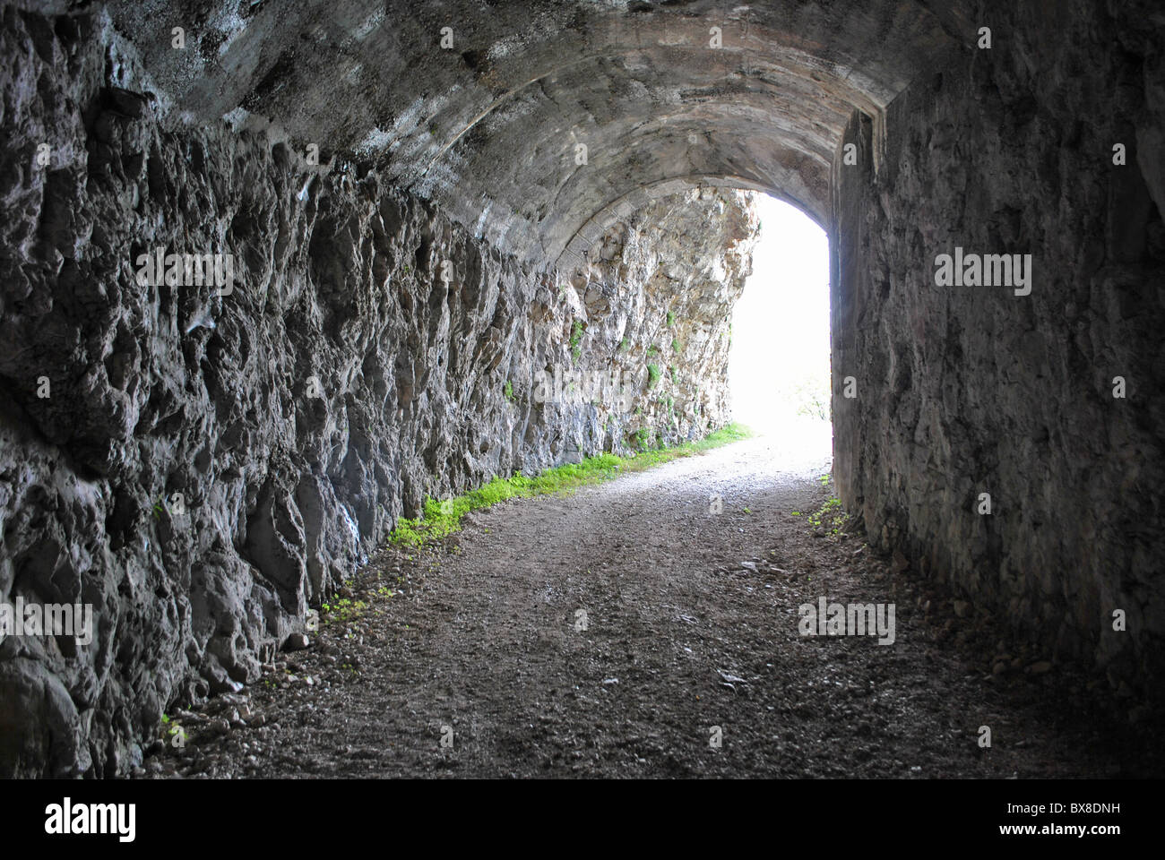 tunnel dug into the rock by the military in World War I Stock Photo - Alamy