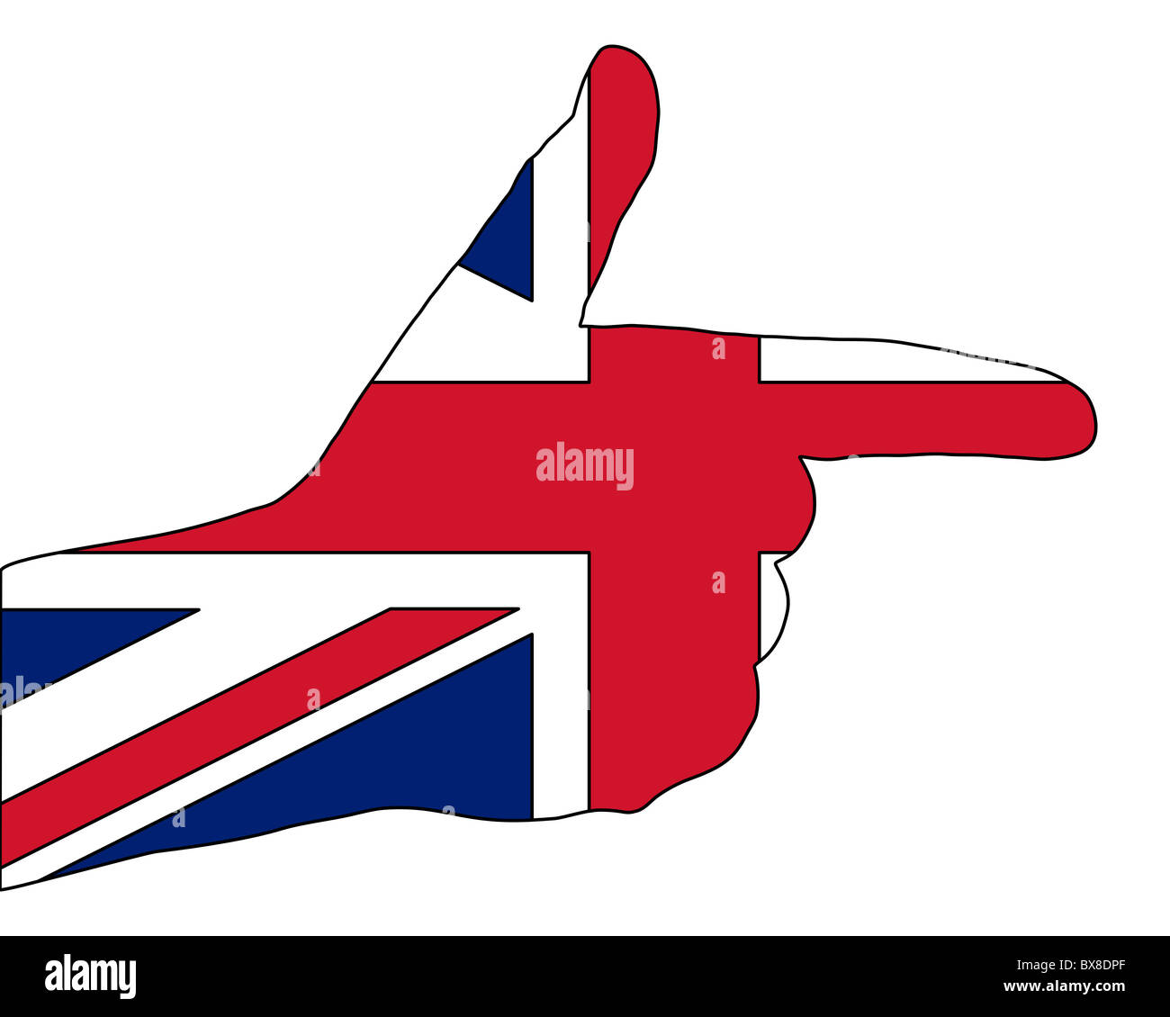 British finger signal Stock Photo - Alamy