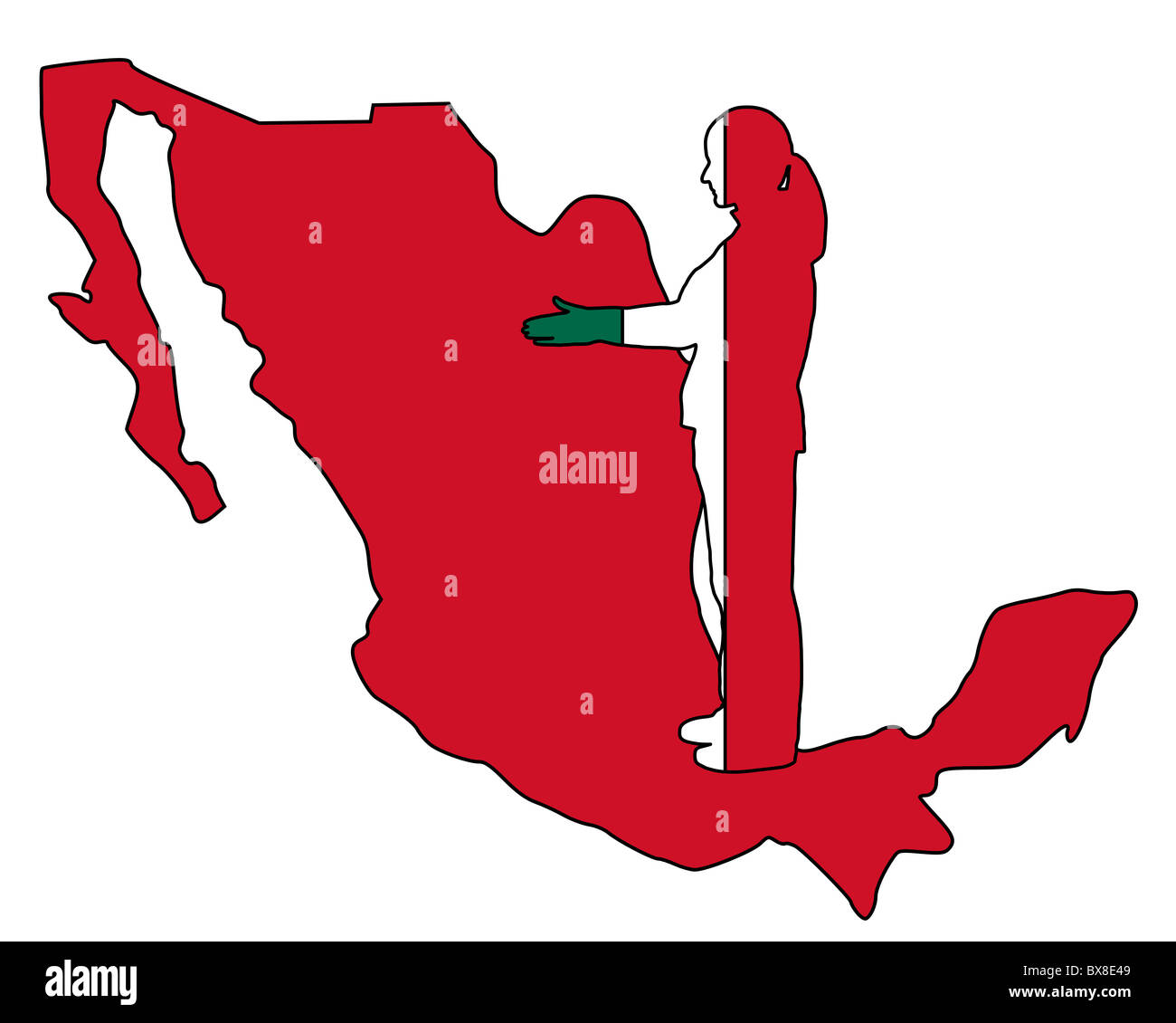 Mexico flag handshake hi-res stock photography and images - Alamy