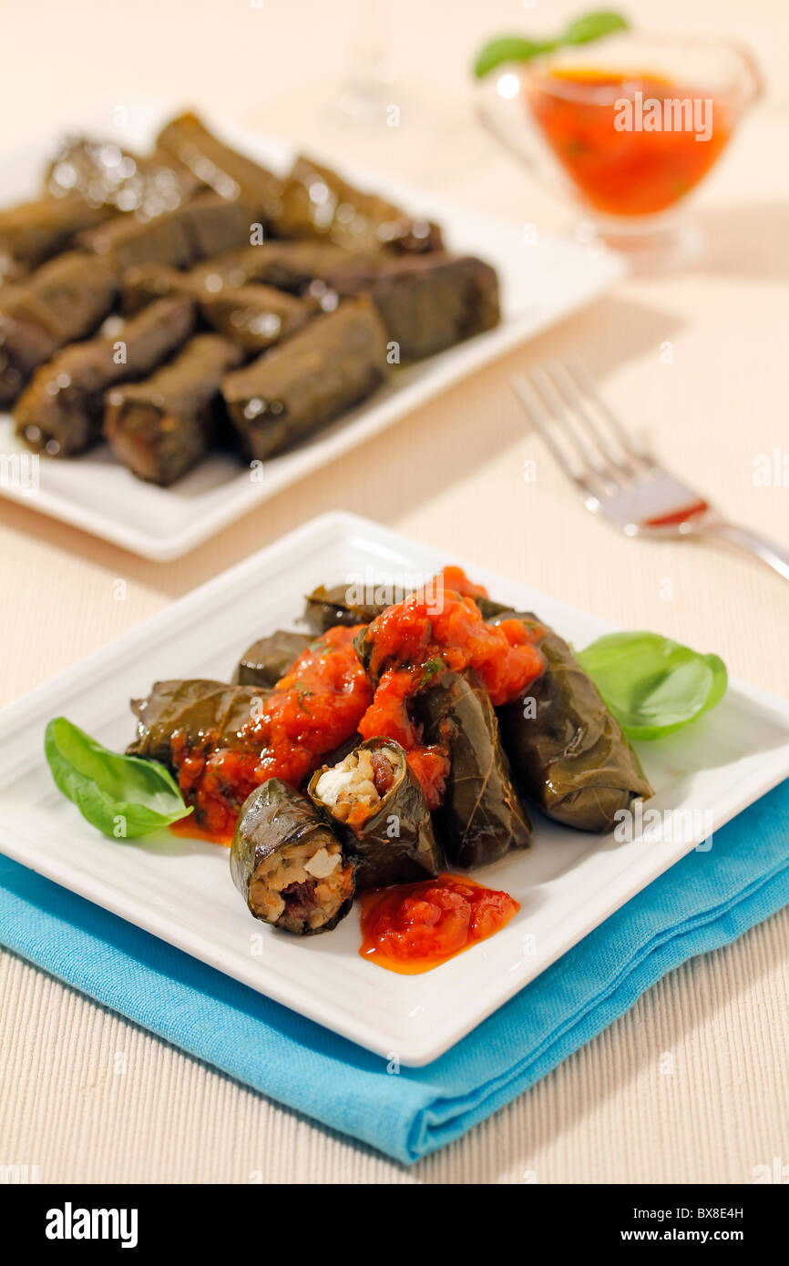 Dolmas vegetables rice hi-res stock photography and images - Alamy